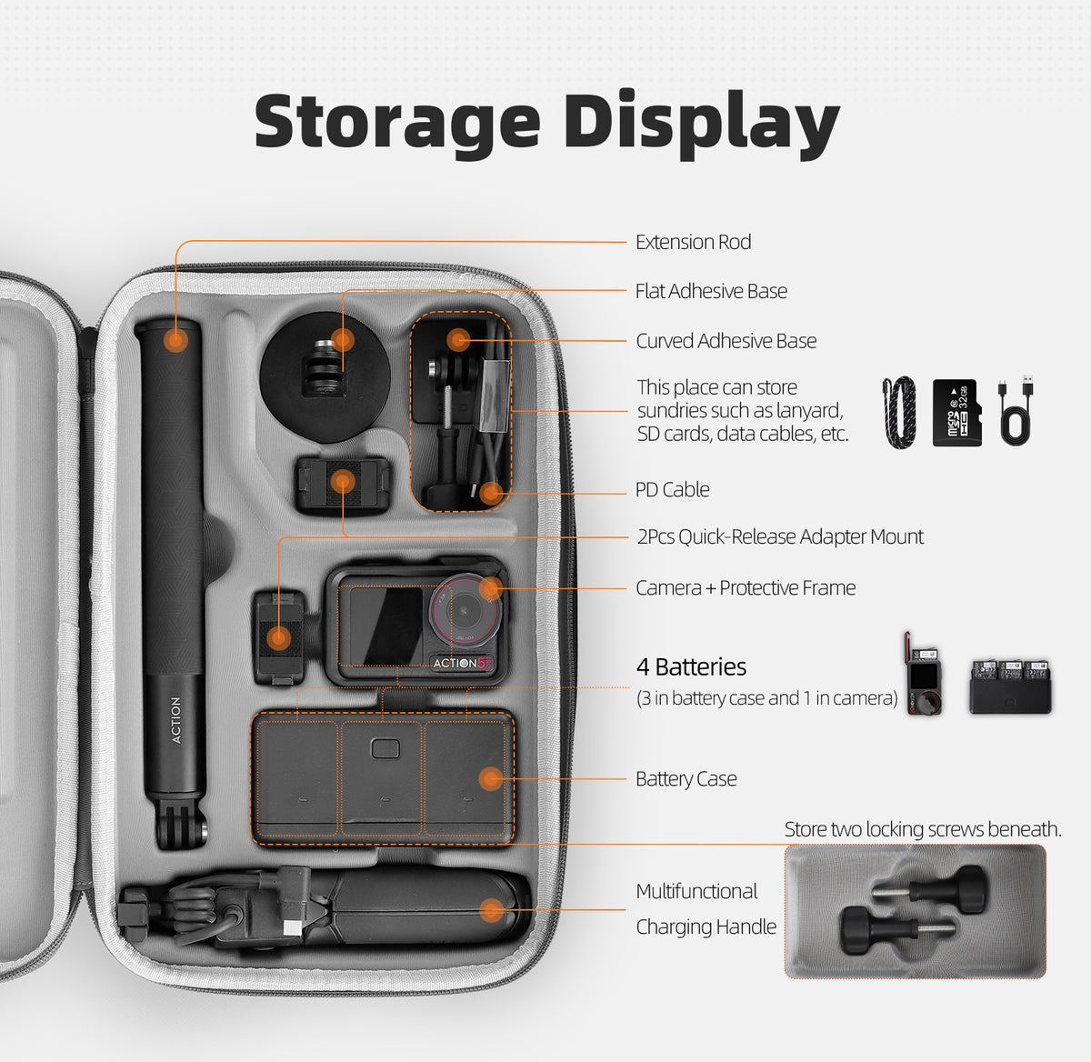 Adventure Carry Case for Osmo Action 5 Pro / Osmo Action 4 / Osmo ...