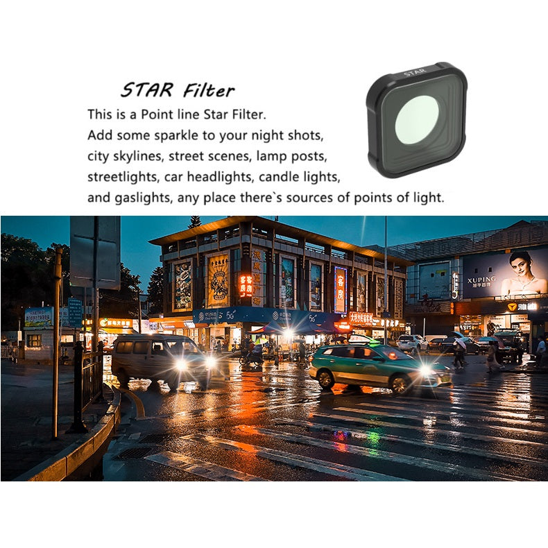 Star Filter Lens for GoPro Hero 13 / Hero 12 / Hero 11 / Hero 10 / Hero ...