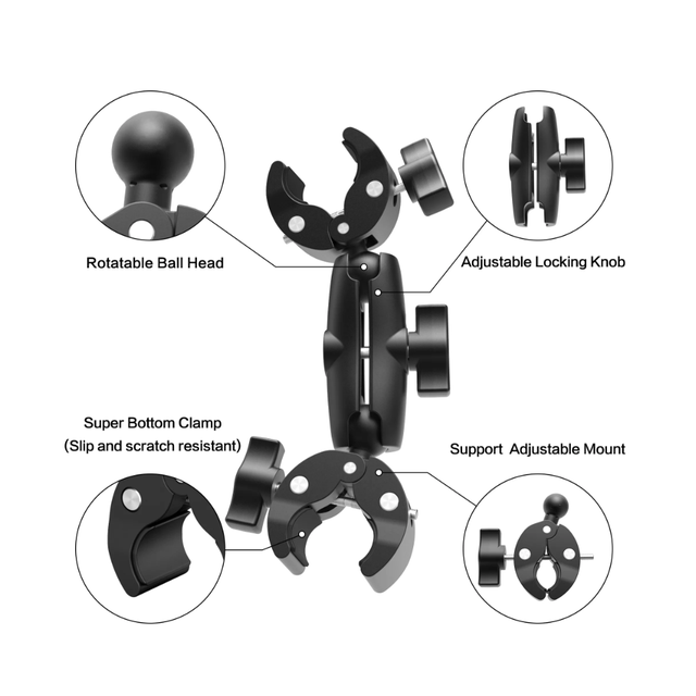Dual 3 Way Super Clamp Camera Mount | CamGo
